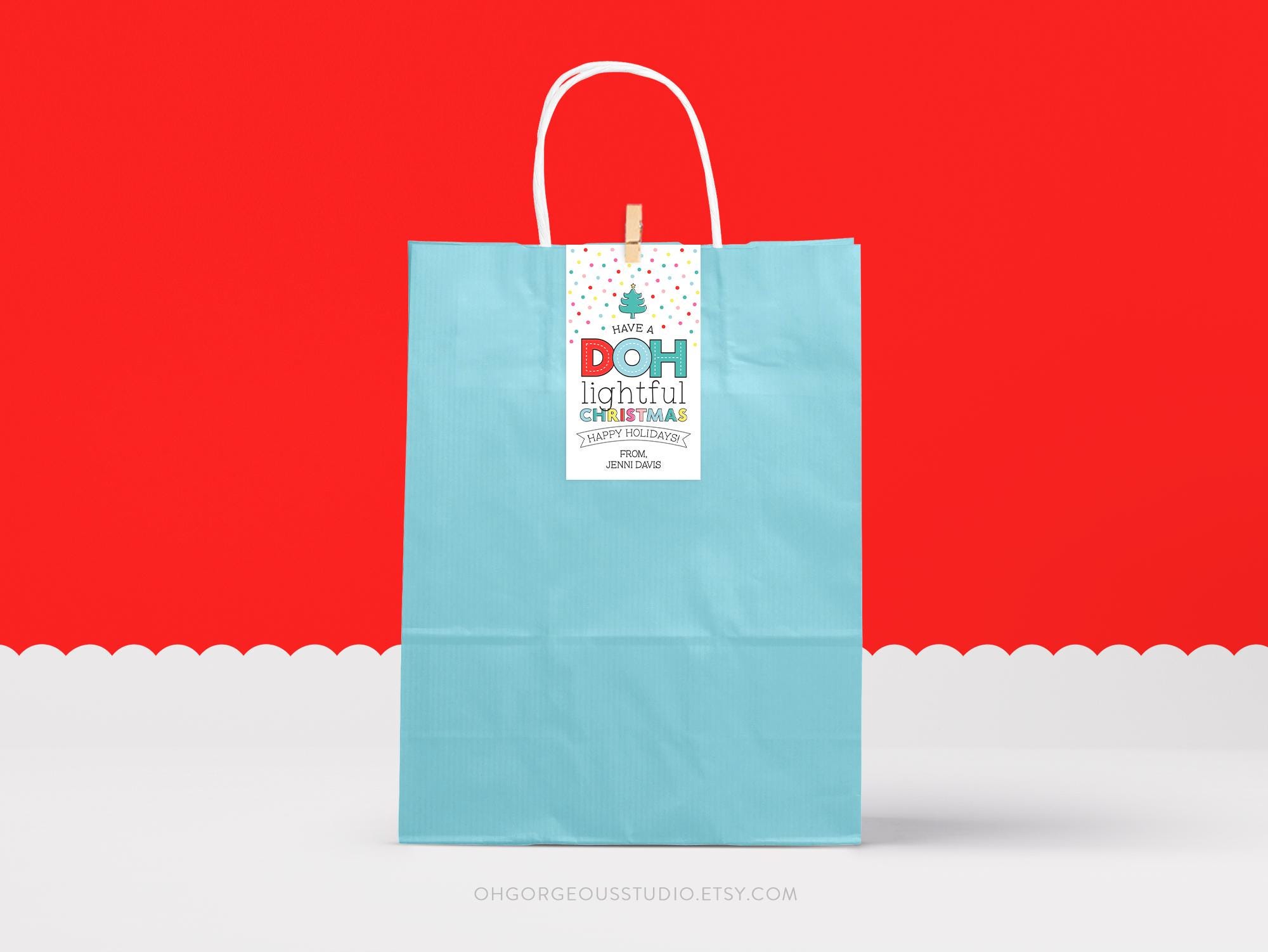 Christmas Playdough Gift Tag | Printable Teacher Gift (editable) - Etsy