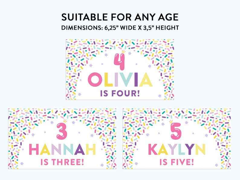Confetti Birthday Gable Box Label: Editable Party Favor Printable - Etsy