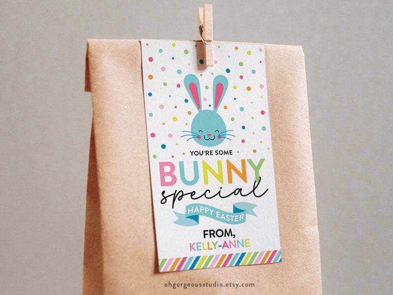 Printable Kids Easter Bunny Tag Template You Are Some Bunny Special ...