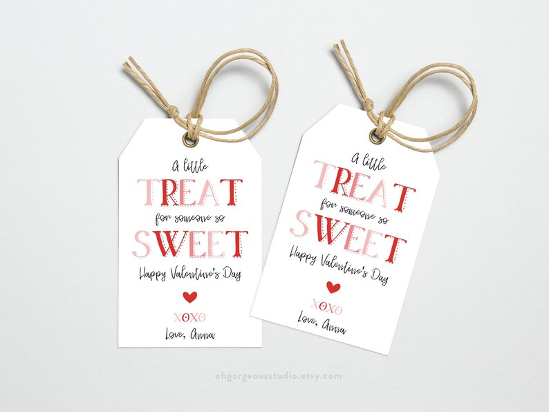 Printable Valentine's Day Gift Tag A Little Treat for Someone Sweet ...
