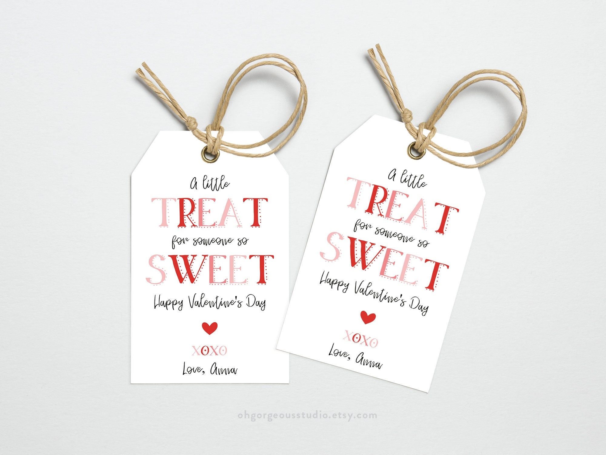 Printable Valentine's Day Gift Tag A Little Treat for Someone Sweet ...