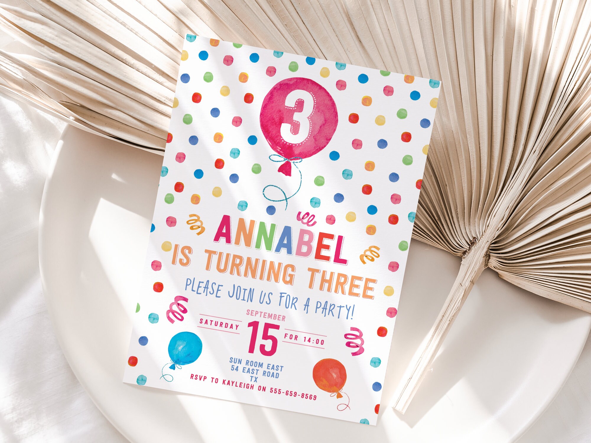 Birthday Invitation Template for Any Age Printable Party Invite for ...