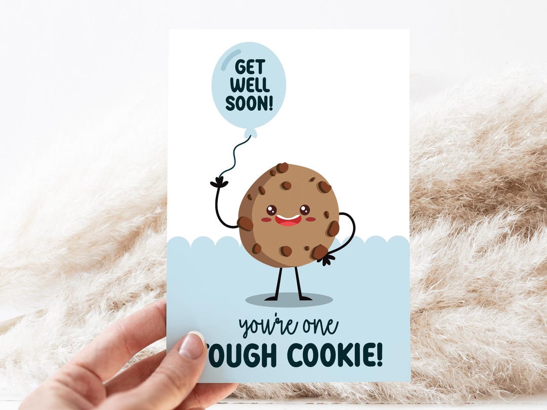 Cookie Get Well Card | Speedy Recovery Gift (digital Download - Etsy