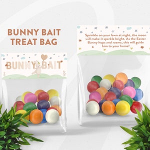 Easter Bunny Bait Treat Bag Toppers: Printable Food Tag (digital ...