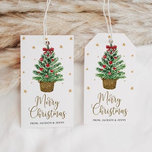 Christmas Tree Gift Tag Template: Printable Holiday Favor (digital) - Etsy