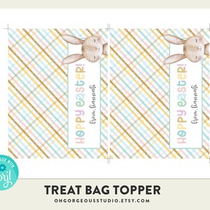 Happy Easter Editable Treat Bag Toppers, Printable School Easter Gift ...