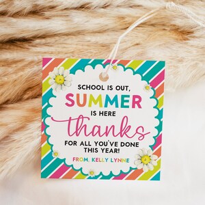 Teacher Appreciation Gift Tag | Summer Break Thanks for All You Do ...