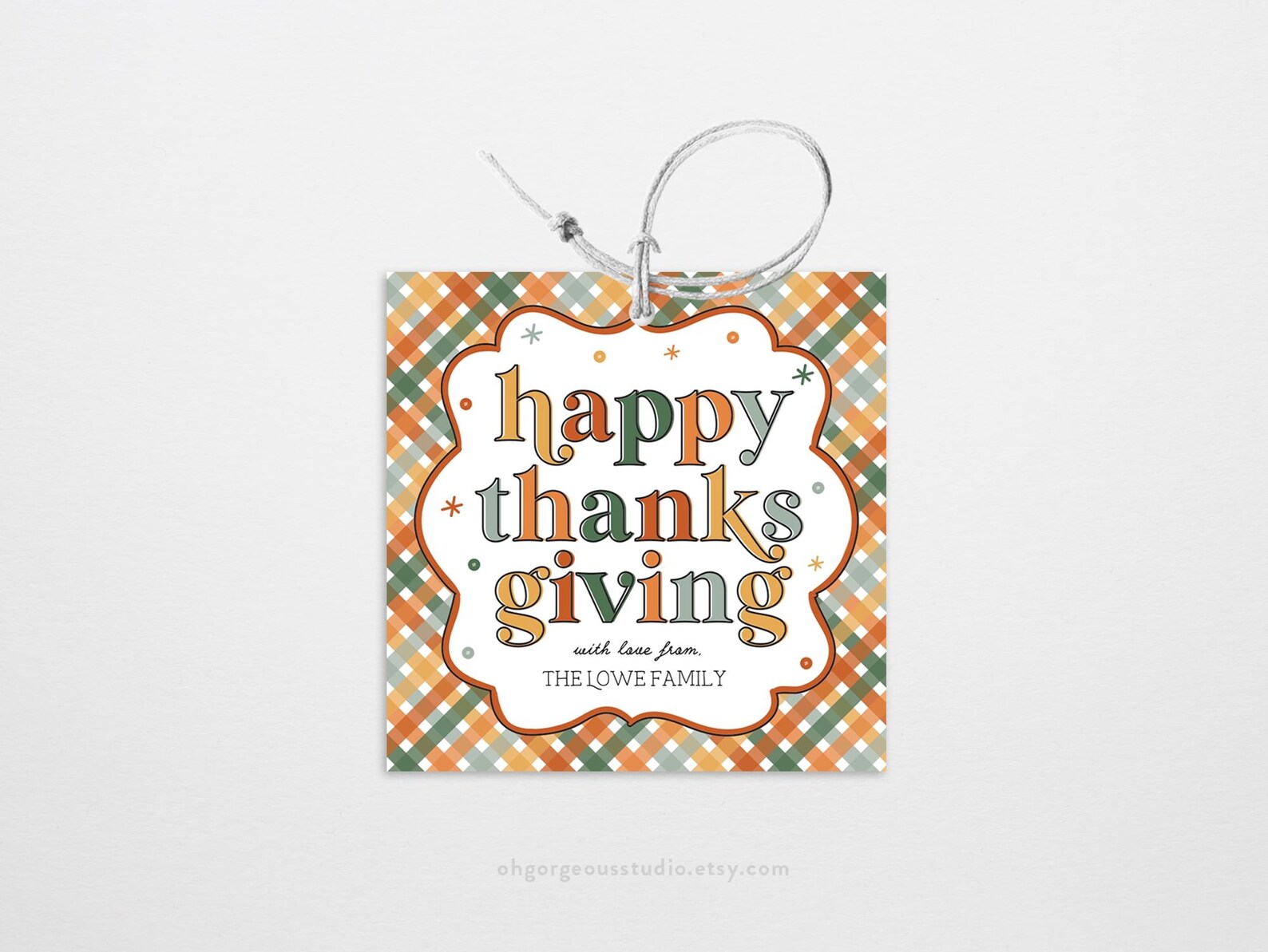 Printable Thanksgiving Gift Tag Template: Editable Label (corjl) - Etsy