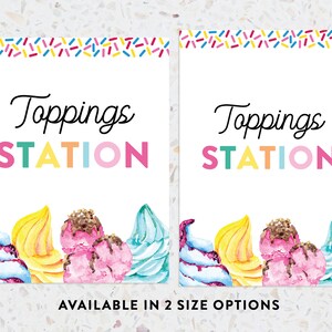 Ice Cream Table Sign | Editable Template, Ice Cream Birthday Printable ...