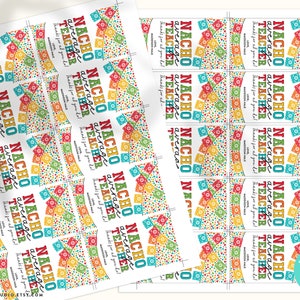 Nacho Average Teacher Gift Tag Template | Printable Mexican Themed ...
