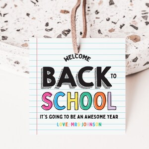 Back to School Printable Gift Tag | Welcome Back Tag for Students ...