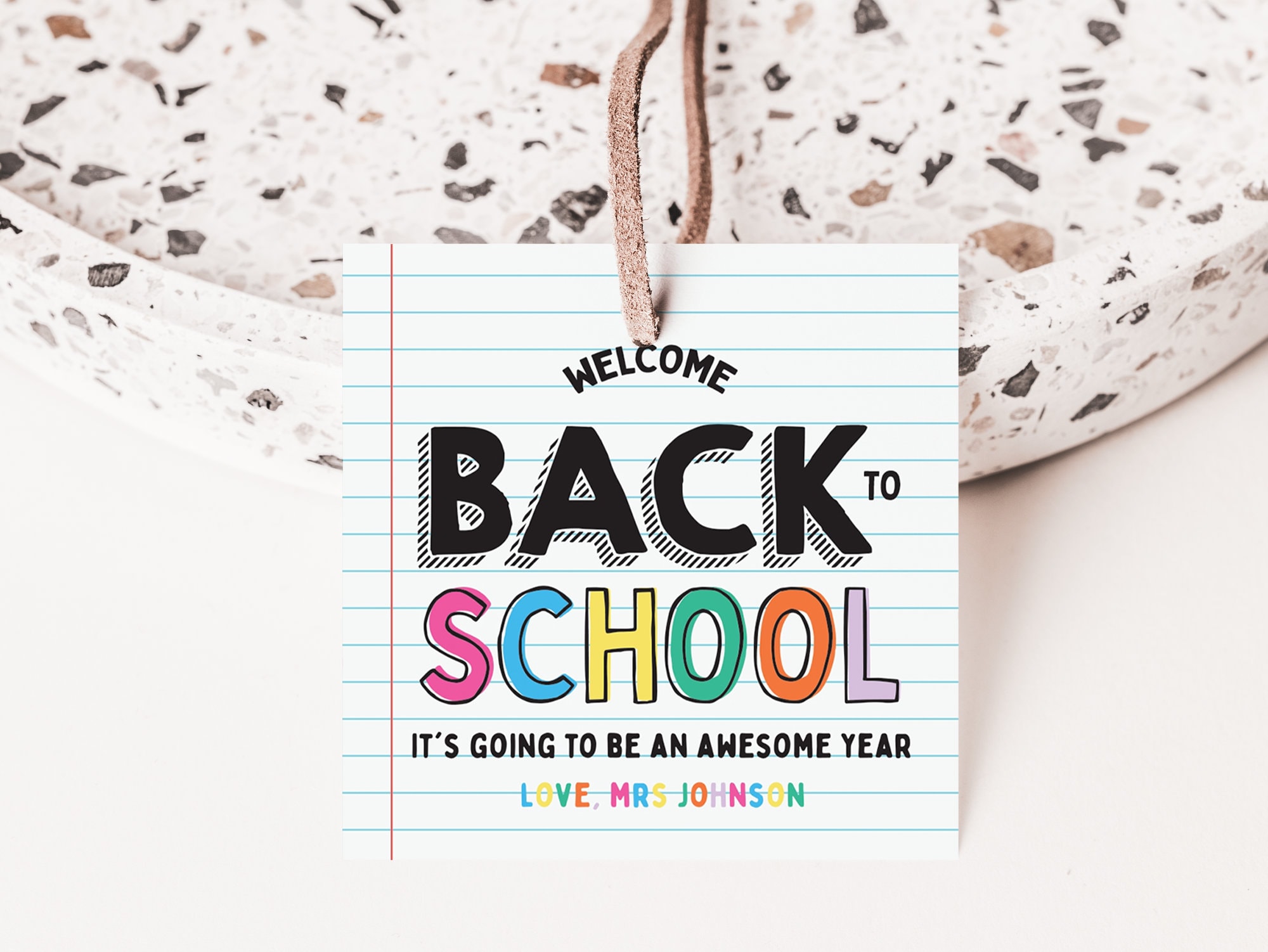 Back to School Printable Gift Tag Welcome Back Tag for Students ...