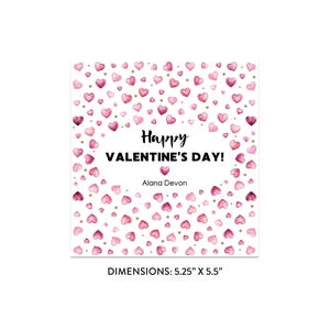 Cute Valentine's Day Chocolate Bar Wrapper Template, Printable Hearts ...