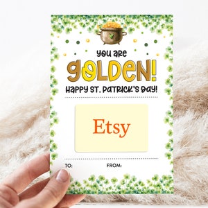 St. Patrick's Day Teacher Appreciation Gift Card Holder Template ...