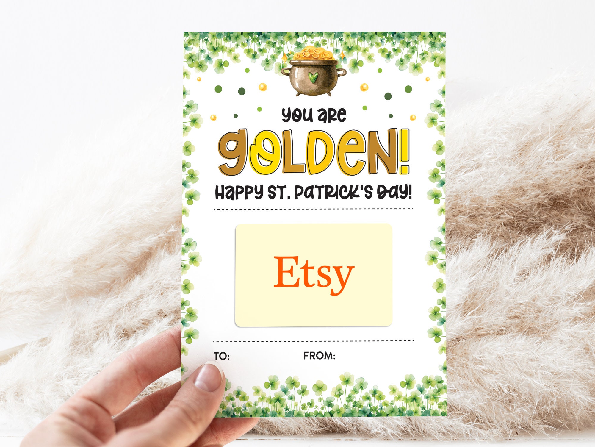 St. Patrick's Day Teacher Appreciation Gift Card Holder Template ...