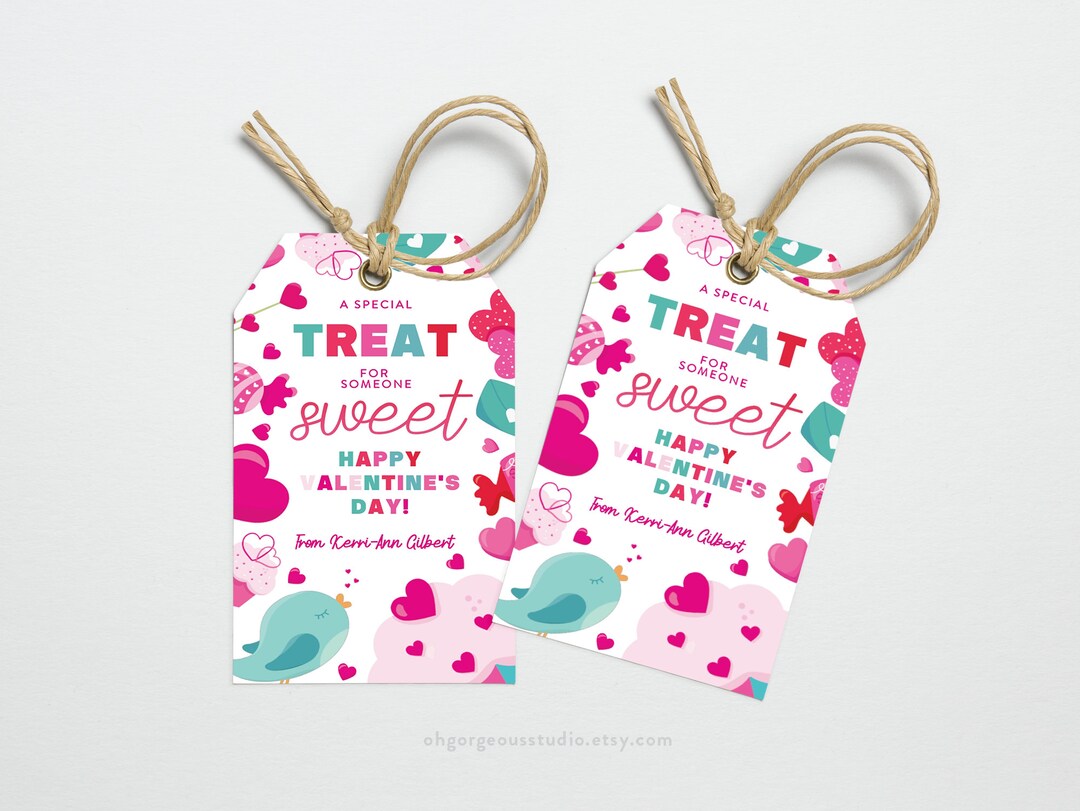 Valentine Day Tag | Printable Special Treat for Someone Sweet, Kids ...
