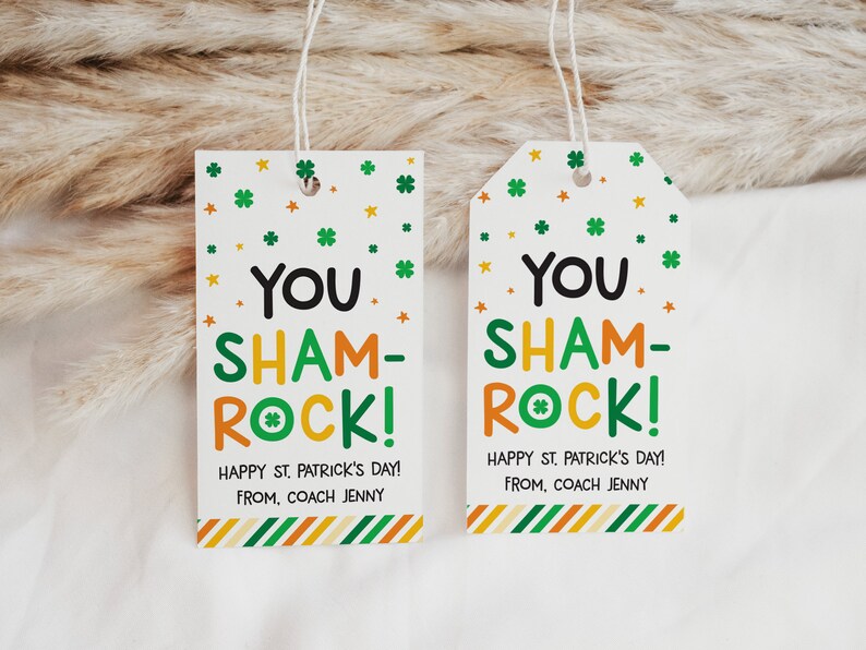 Editable St Patrick's Day Gift Tag: You Sham-rock (PDF) - Etsy