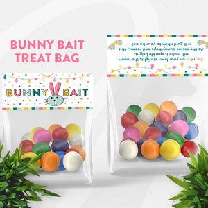 Easter Bunny Bait Treat Bag Toppers | Bunny-themed Printable for Kids ...