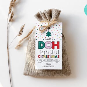 Christmas Playdough Gift Tag: DOH Lightful Printable (PDF) - Etsy