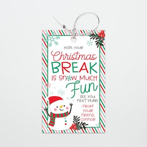 Snow Much Fun Editable Gift Tag | Printable Christmas Gift Tag, Class ...