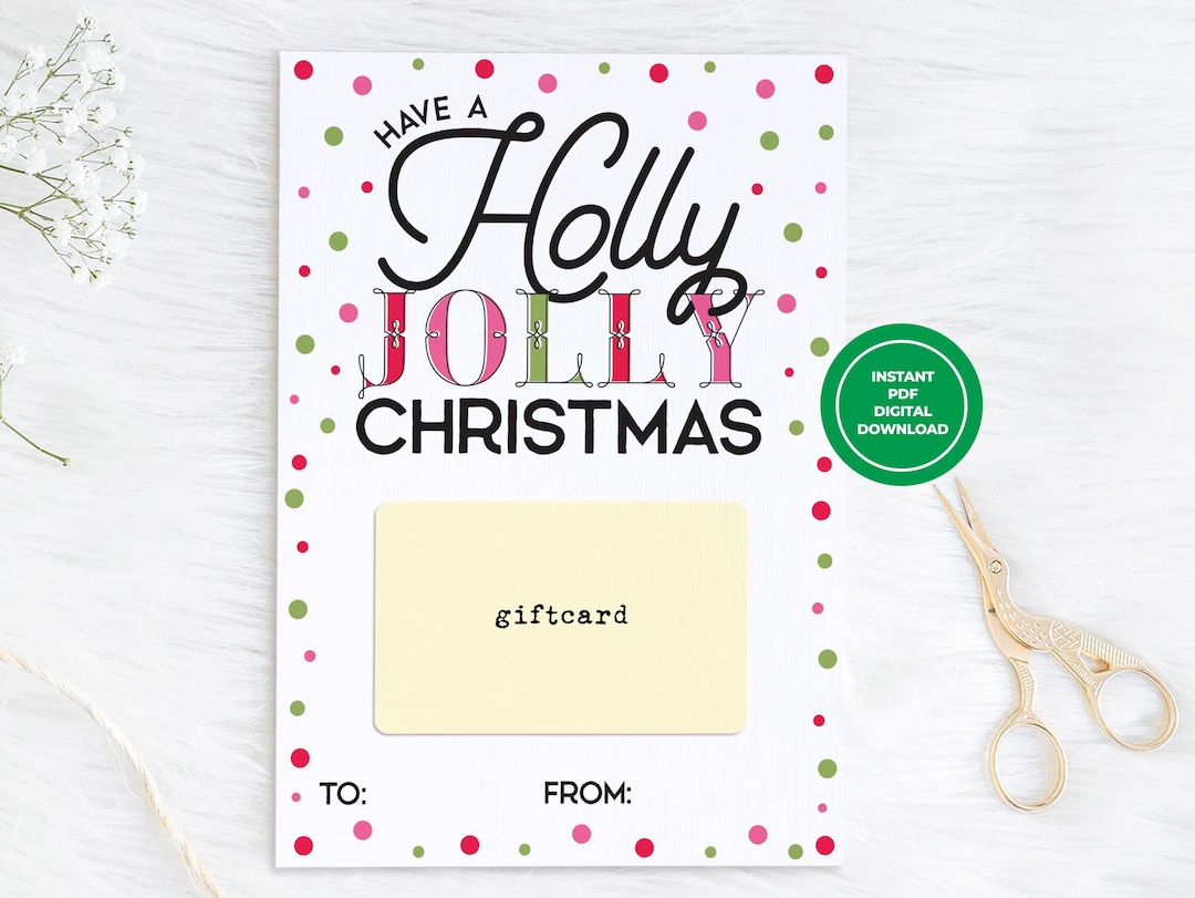 Have A Holly Jolly Christmas Gift Card Holder | Gift Card Holder ...