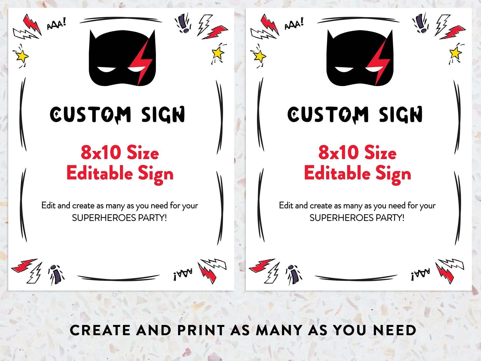 Superhero Custom Sign Superhero Birthday Hero Party - Etsy