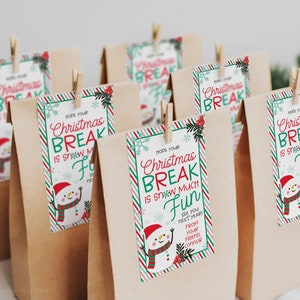 Snow Much Fun Editable Gift Tag | Printable Christmas Gift Tag, Class ...