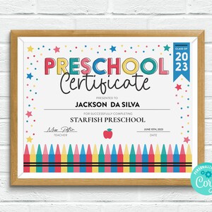 Preschool Graduation Certificate | Editable Preschool Certificate, Last ...
