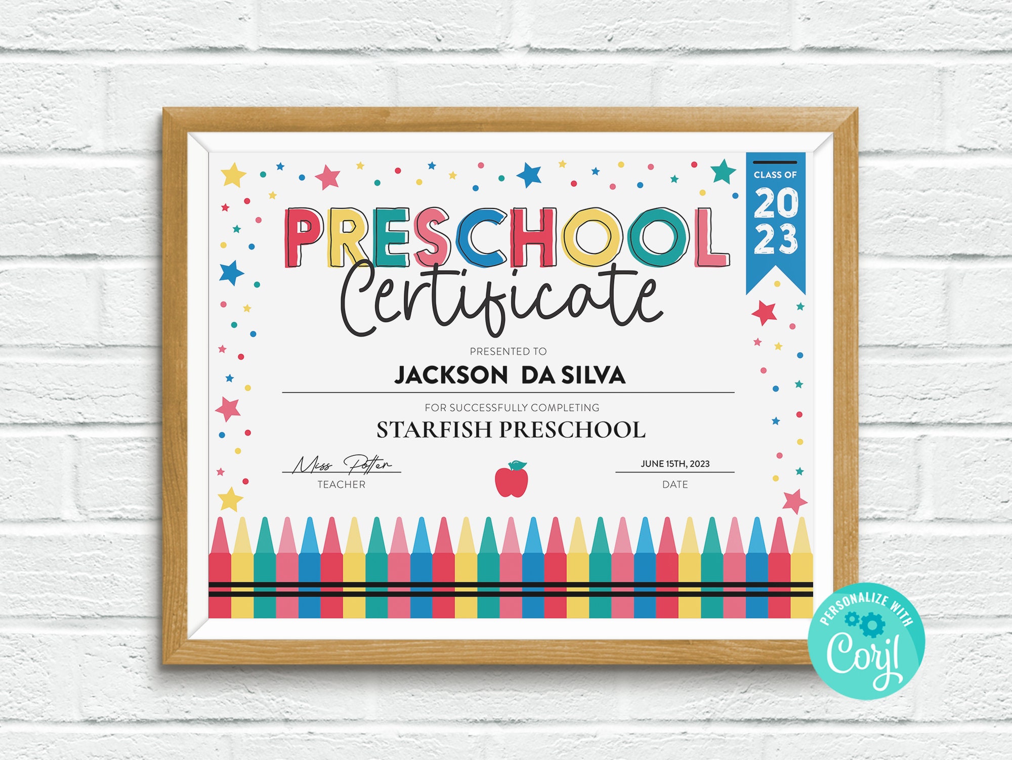 Preschool Graduation Certificate Editable Preschool Certificate, Last ...