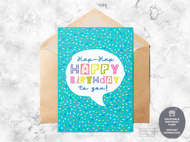 Printable Birthday Card Happy Birthday to You Card Digital - Etsy
