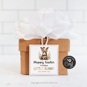 Kids Easter Basket Gift Tag | Happy Easter to A Special Little Bunny ...