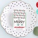 Printable Christmas Lights Gift Tag, Merry and Bright Tag, Cute String ...