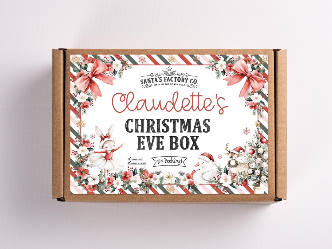 Editable Santa Special Delivery Christmas Eve Box Label (digital ...