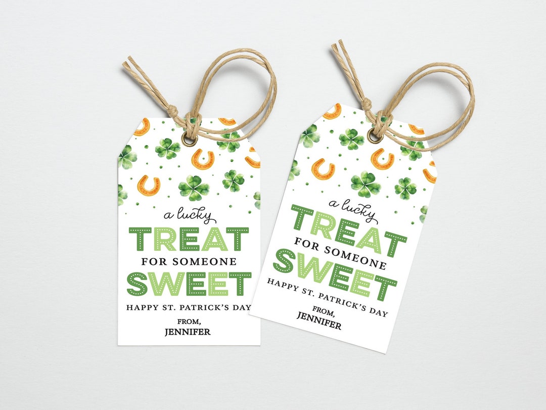 Printable St. Patrick's Day Treat Tag Label Happy St. Patrick's Day Tag ...