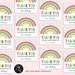 Rainbow of Fun Thank You Tag Printable Birthday Favor - Etsy