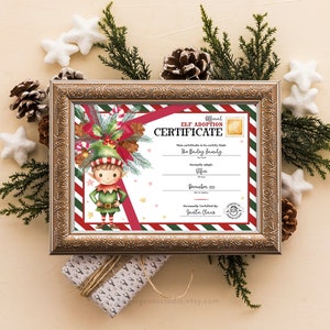 Cute Elf Adoption Certificate | Editable Christmas Elf Adoption Letter ...