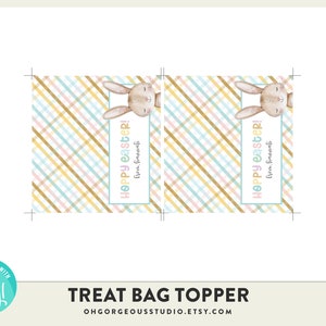 Happy Easter Editable Treat Bag Toppers, Printable School Easter Gift ...