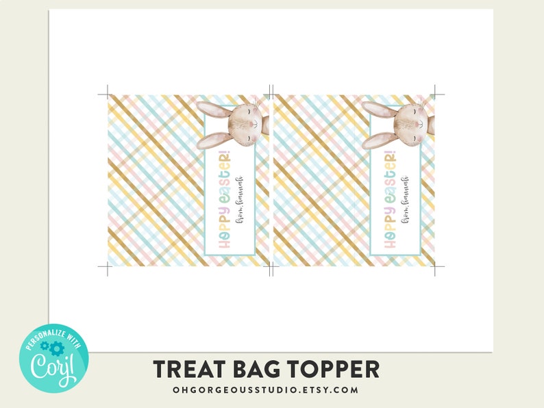 Happy Easter Editable Treat Bag Toppers, Printable School Easter Gift ...