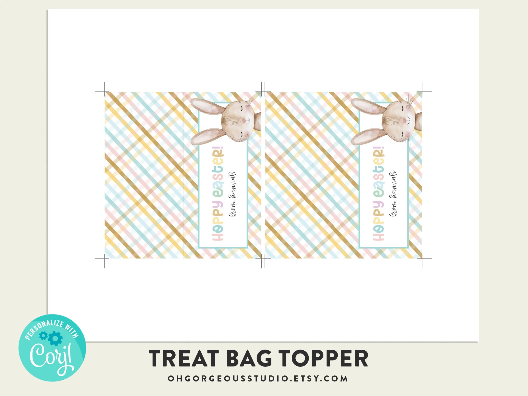 Happy Easter Editable Treat Bag Toppers, Printable School Easter Gift ...