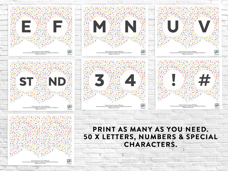 Printable Banner in All CAPS Birthday Sign, Baby Shower Decoration ...