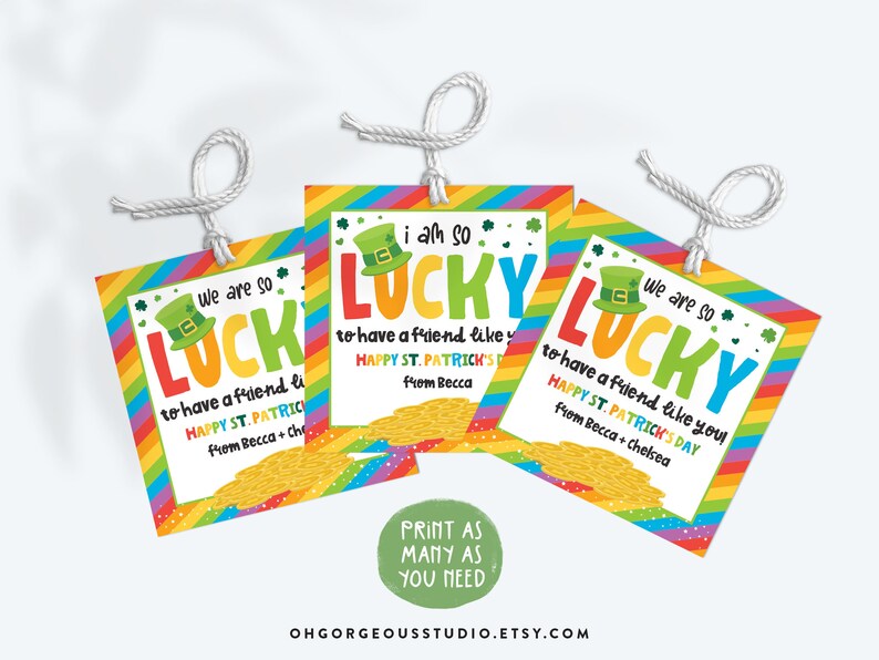Editable St. Patrick's Day Gift Tag Happy St. Patrick's Day Tag, St ...