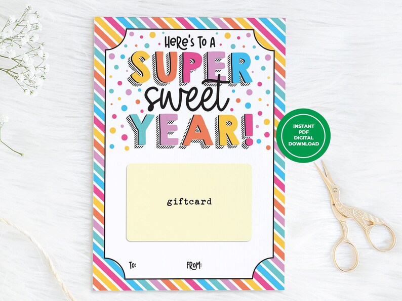Back to School Teacher Printable Gift Card Holder, Here's to A Super ...