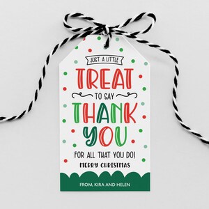 Printable Christmas Thank You Gift Tag: Editable Employee Appreciation ...