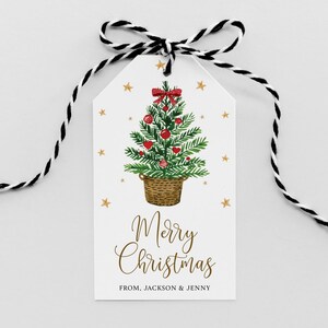 Christmas Tree Gift Tag Template: Printable Holiday Favor (digital) - Etsy