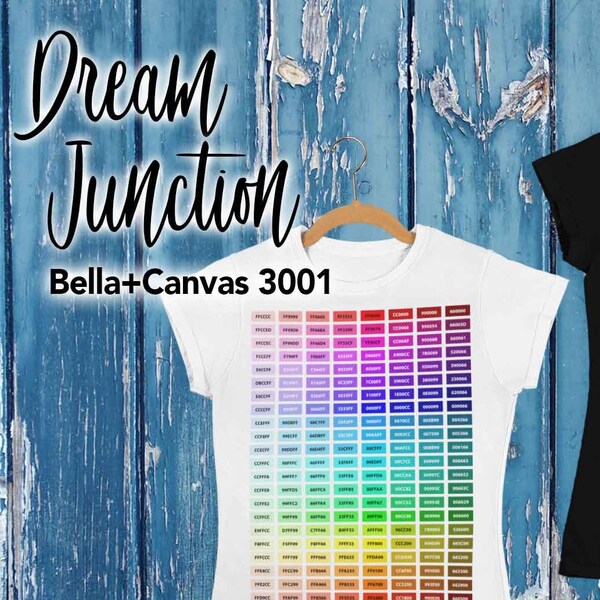 Bella Canvas 3001 Hex Color Codes - Etsy