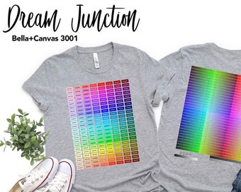 Bella Canvas 3001 Color Chart the Dream Junction - Etsy