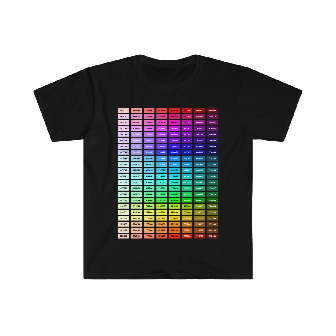 Monster Digital Printify Test Print With Hex Codes and Color Swatches ...