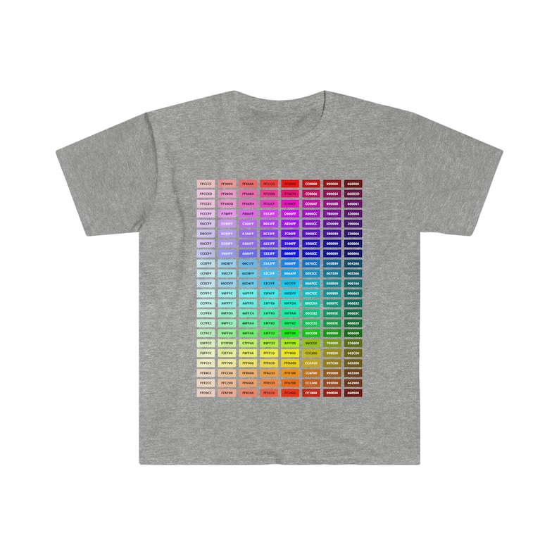Monster Digital Printify Test Print With Hex Codes and Color Swatches ...