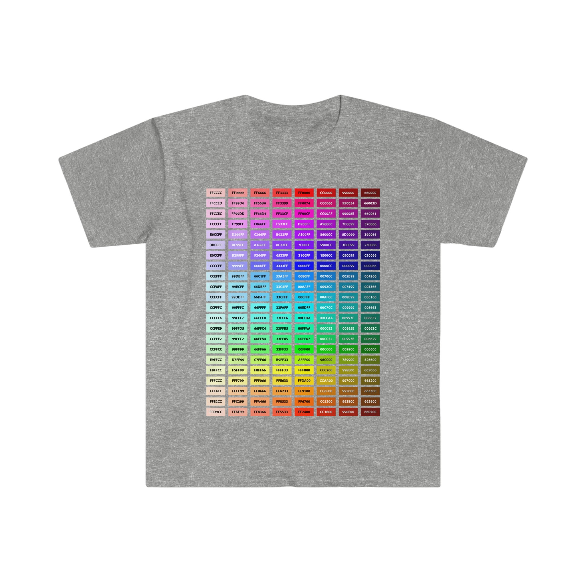 Monster Digital Printify Test Print With Hex Codes and Color Swatches ...