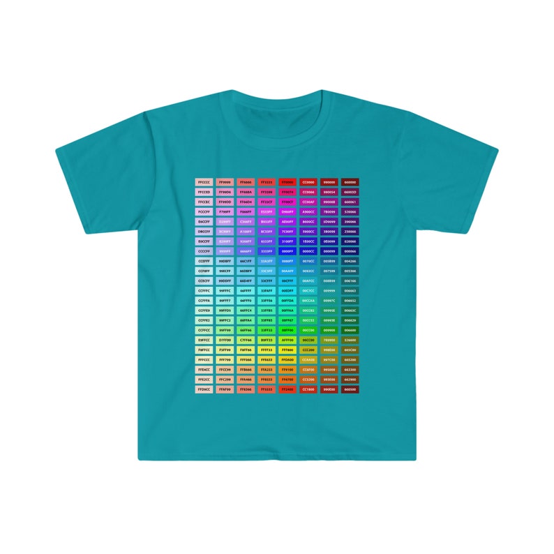 Monster Digital Printify Test Print With Hex Codes and Color Swatches ...